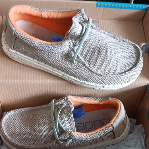 Hey Dude | Shoes | Hey Dude Loafers With Orange Lining Size Euc | Poshmark